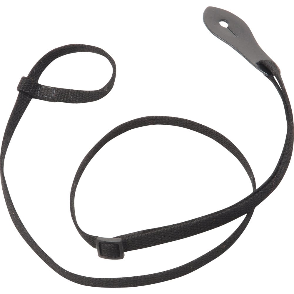 Levy’s 3/8″ wide black cotton mandolin strap | Mega Music Store