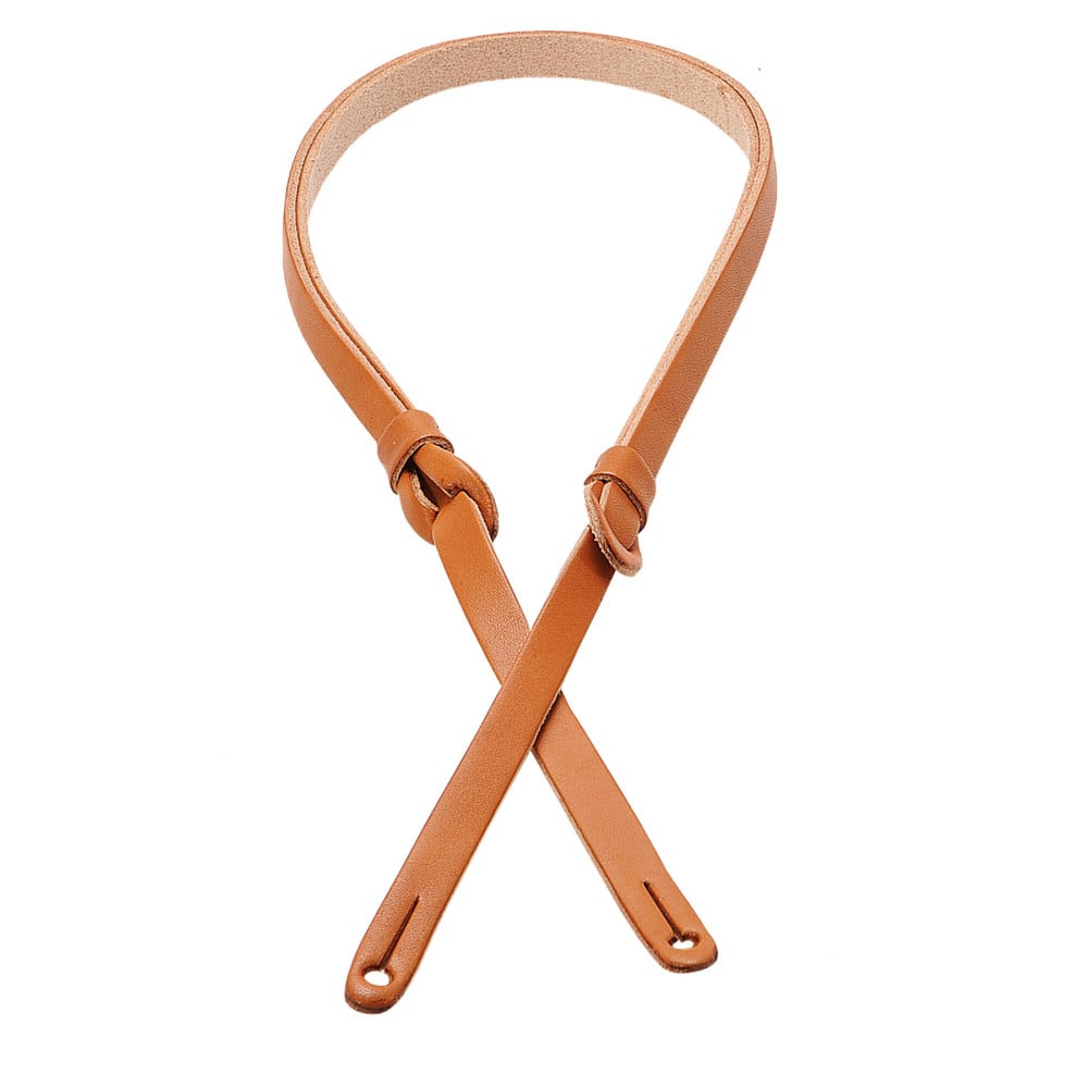 Levy’s 1/2″ wide russet veg-tan leather mandolin strap | Mega Music Store