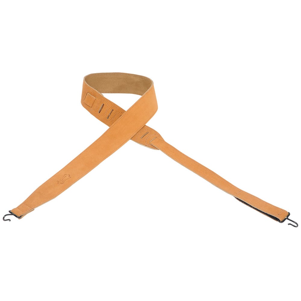 Levy’s 2″ wide honey suede banjo strap | Mega Music Store