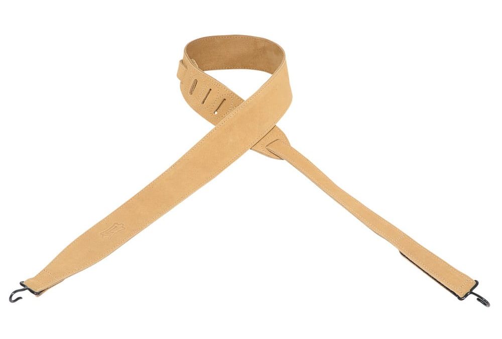 Levy’s 2″ wide tan suede banjo strap | Mega Music Store