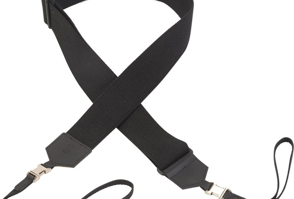 Levy’s 2″ wide black cotton banjo strap | Mega Music Store
