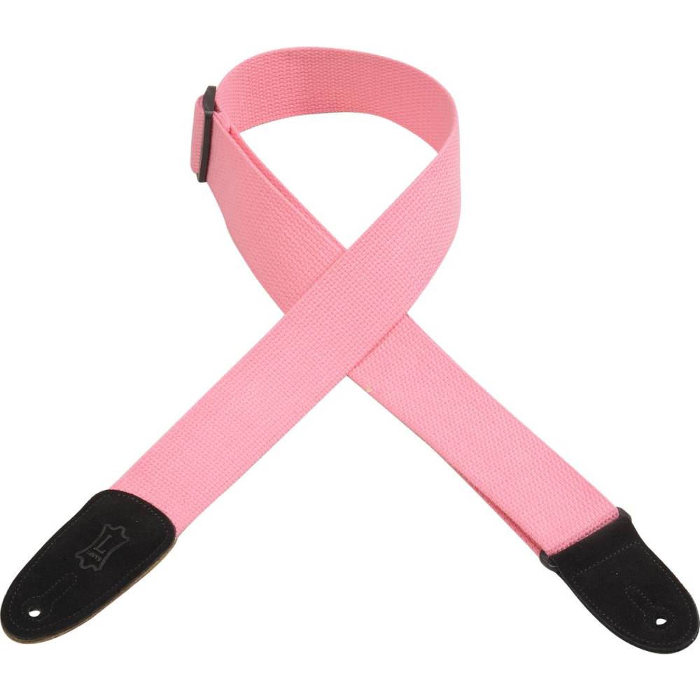 Levy’s 2″ wide pink cotton guitar strap | Mega Music Store