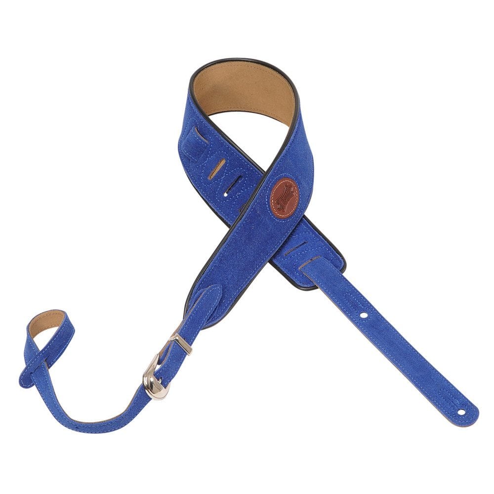 Levy’s 2 1/2″ wide royal blue suede acoustic/resonator strap | Mega ...