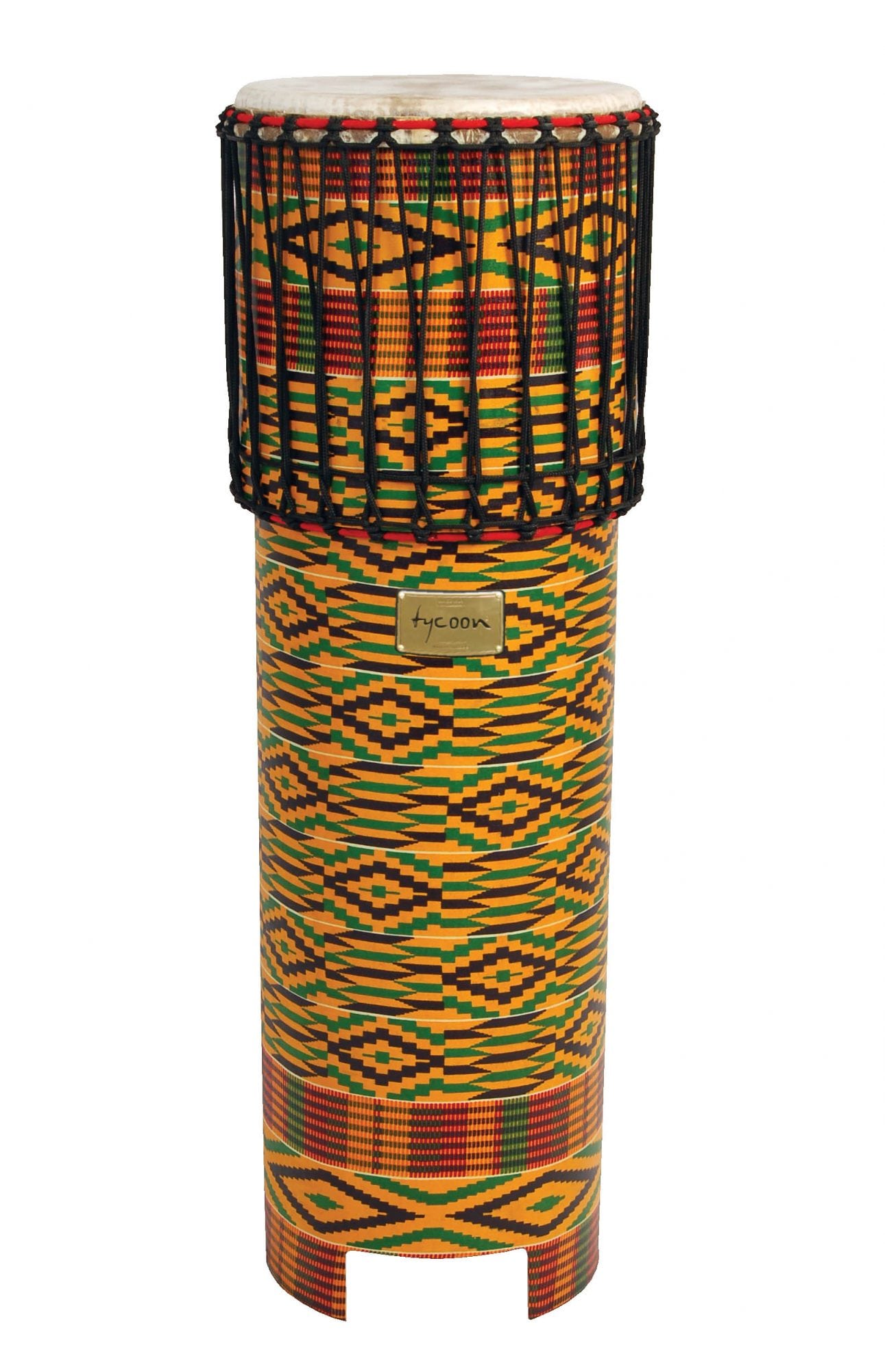 Ngoma Drum with Kente Cloth Finish 1 | Mega Music Store