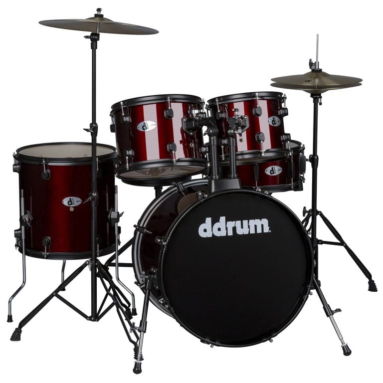 Ddrum D120 Drum Kit W/Cymbals – Colors- Black – Red | Mega Music Store